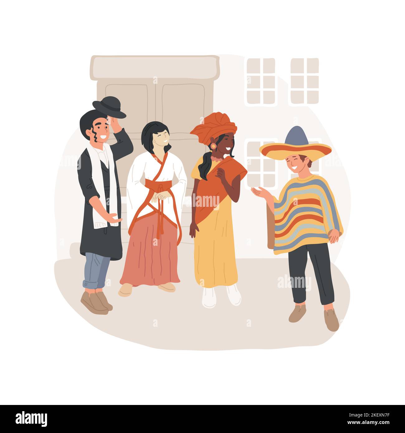Cultural diversity day isolated cartoon vector illustration. Celebrate ...