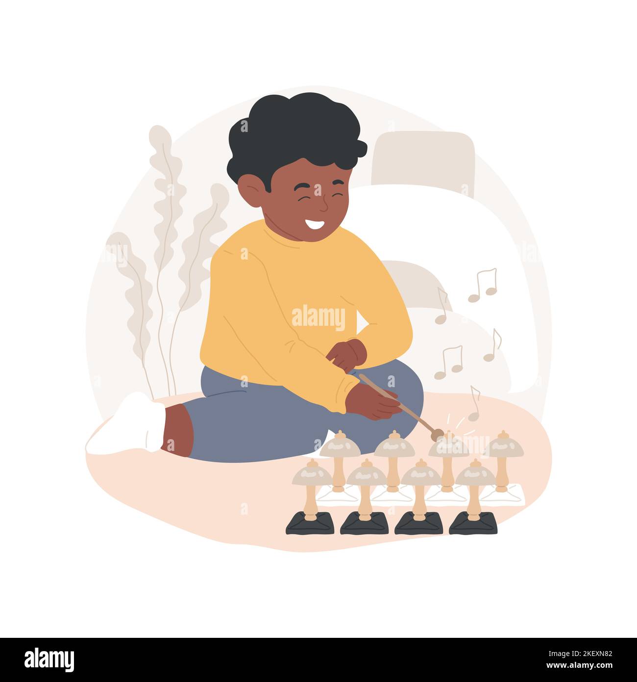 Bells isolated cartoon vector illustration. Auditory sense development ...