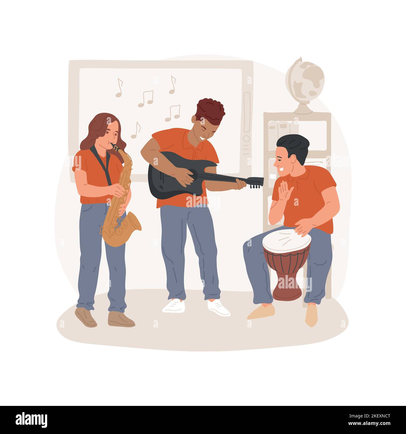 Music club isolated cartoon vector illustration. Music program for ...
