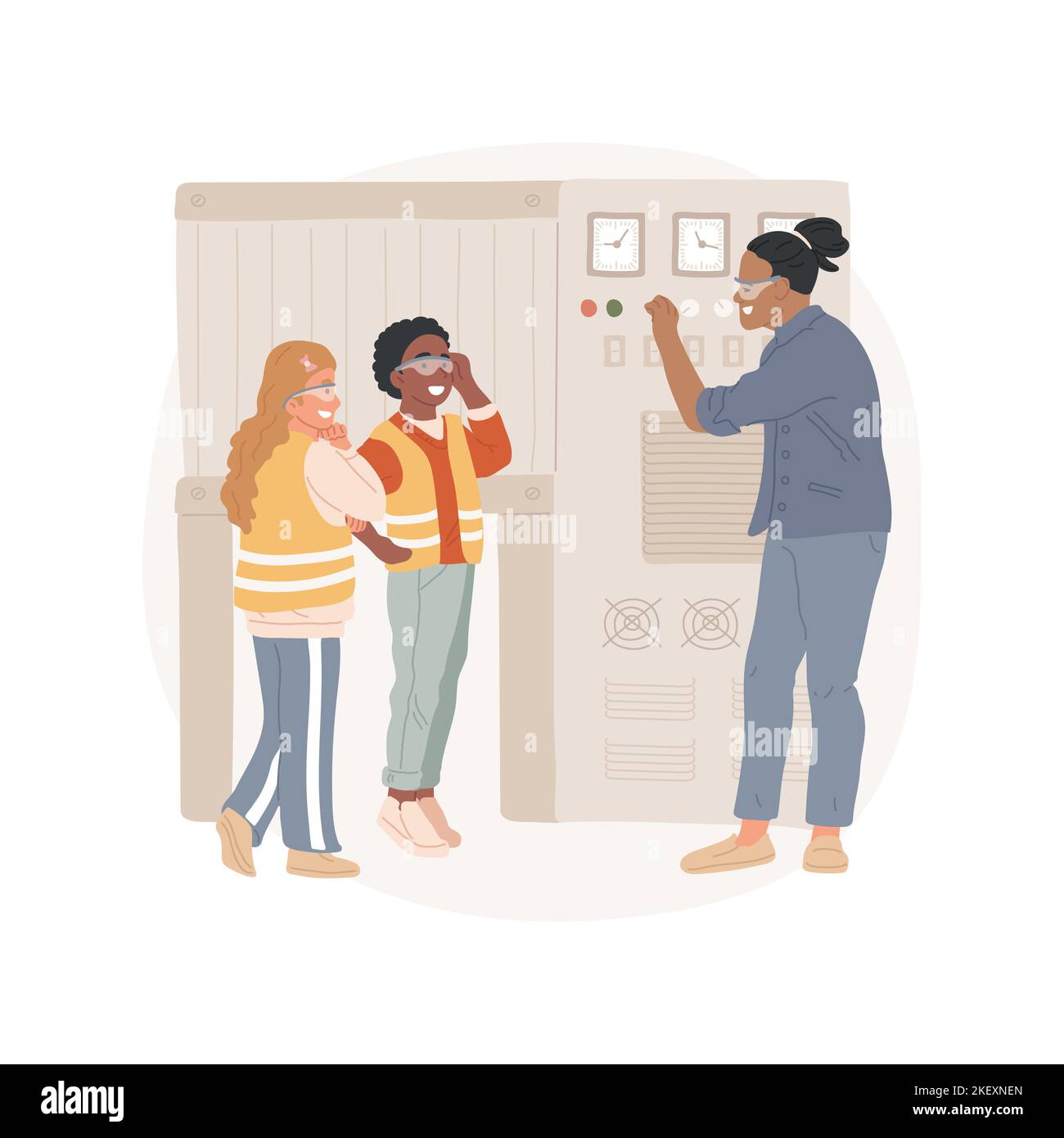 Workplace tour isolated cartoon vector illustration. Career exploration ...