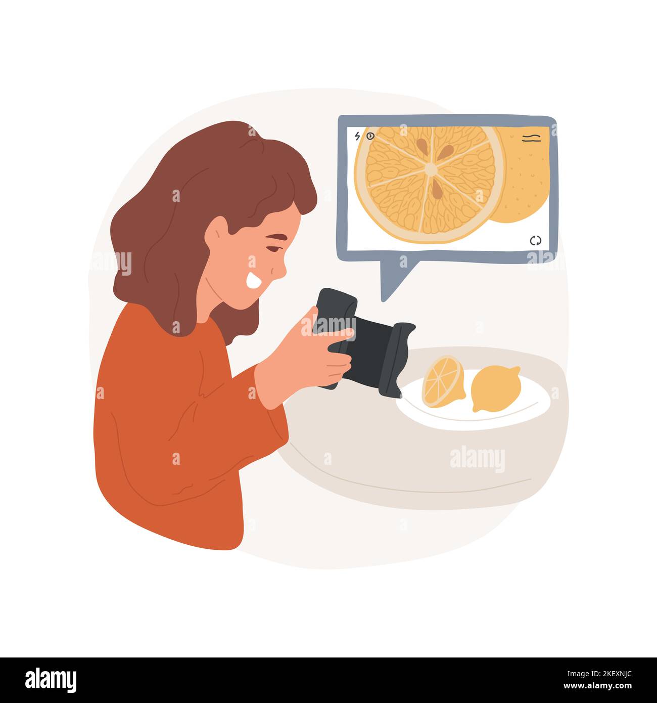 Digital photography club isolated cartoon vector illustration. Young ...