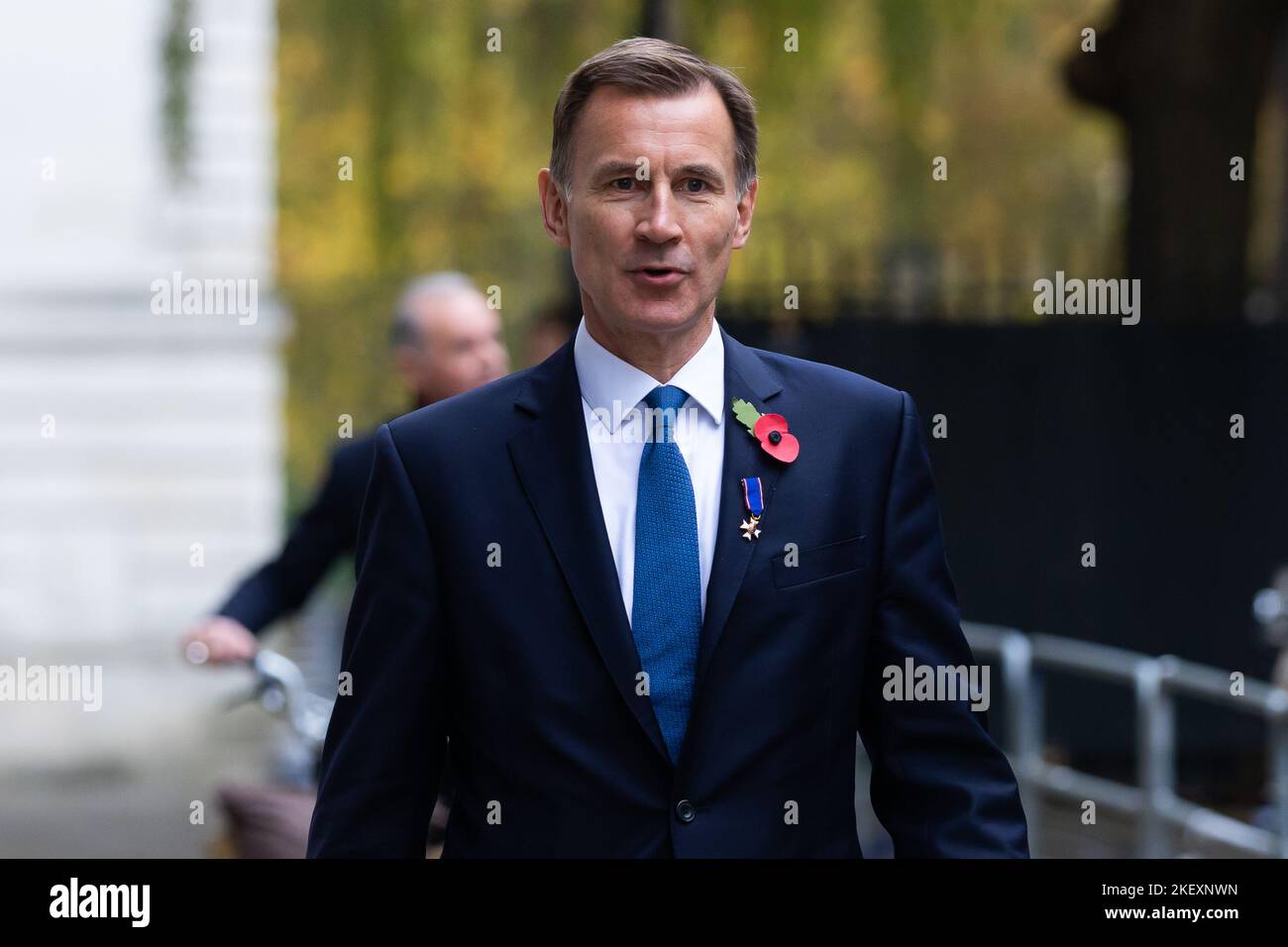 Jeremy Hunt walks through Downing Street to attend the Remembrance ...