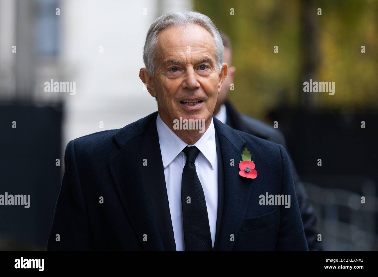 Tony Blair walks through Downing Street to attend the Remembrance ...
