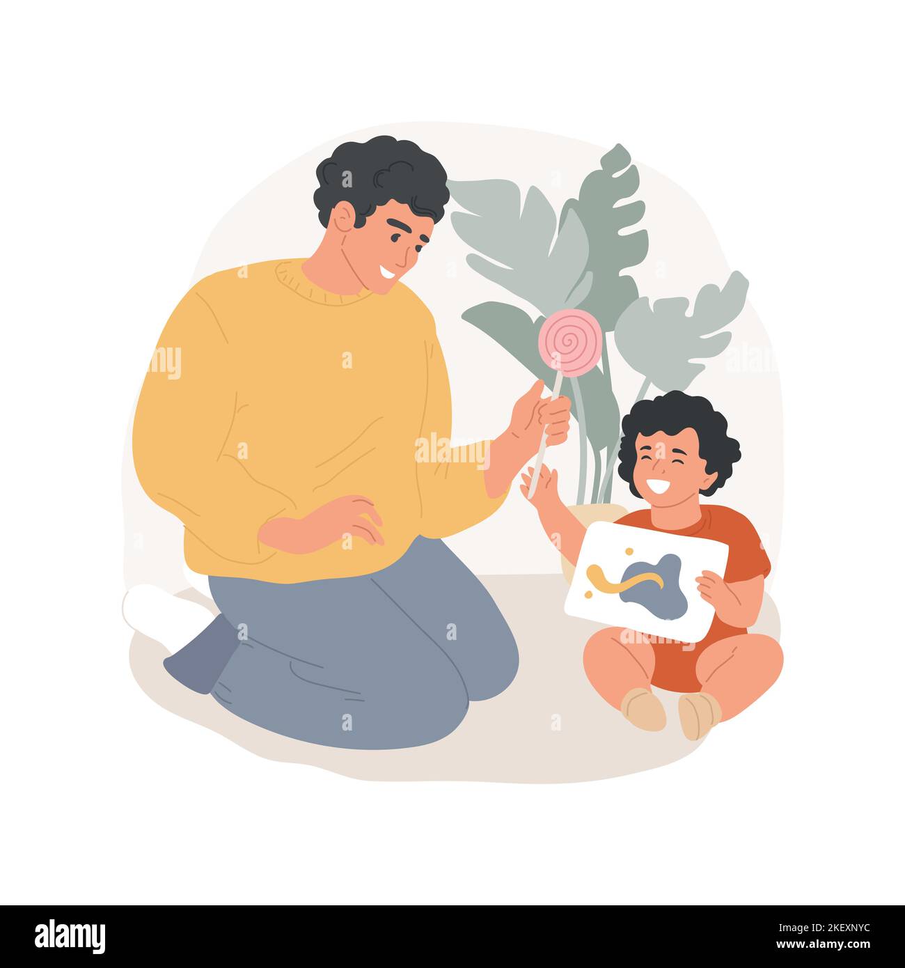 Reward isolated cartoon vector illustration. Family life, children ...
