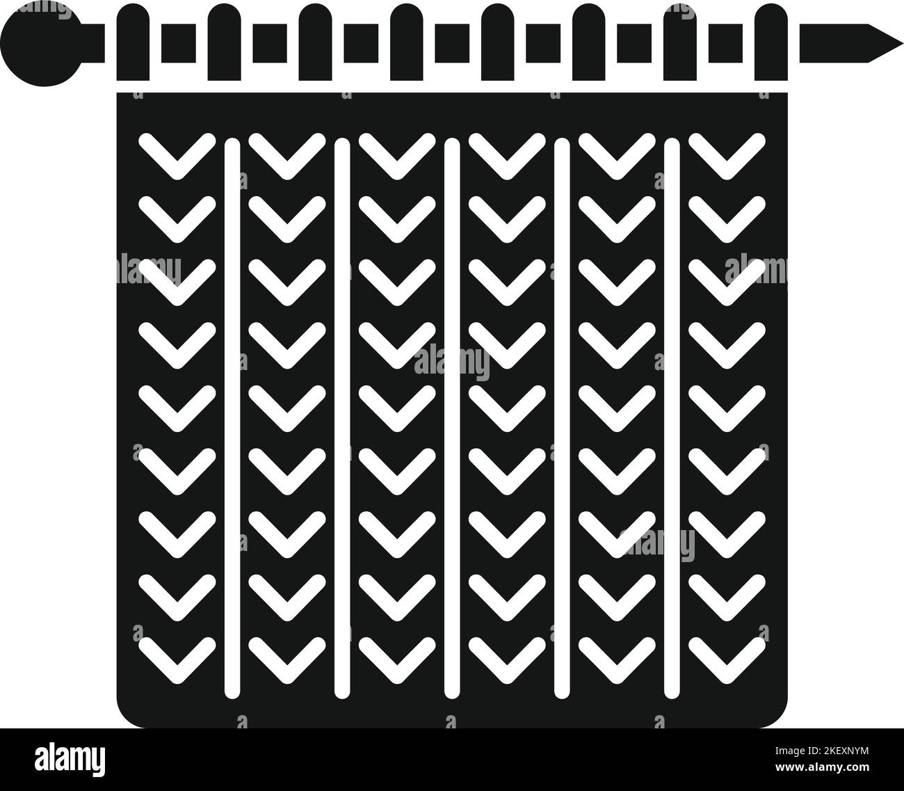 Craft knitting icon simple vector. Wool knit. Thread object Stock ...