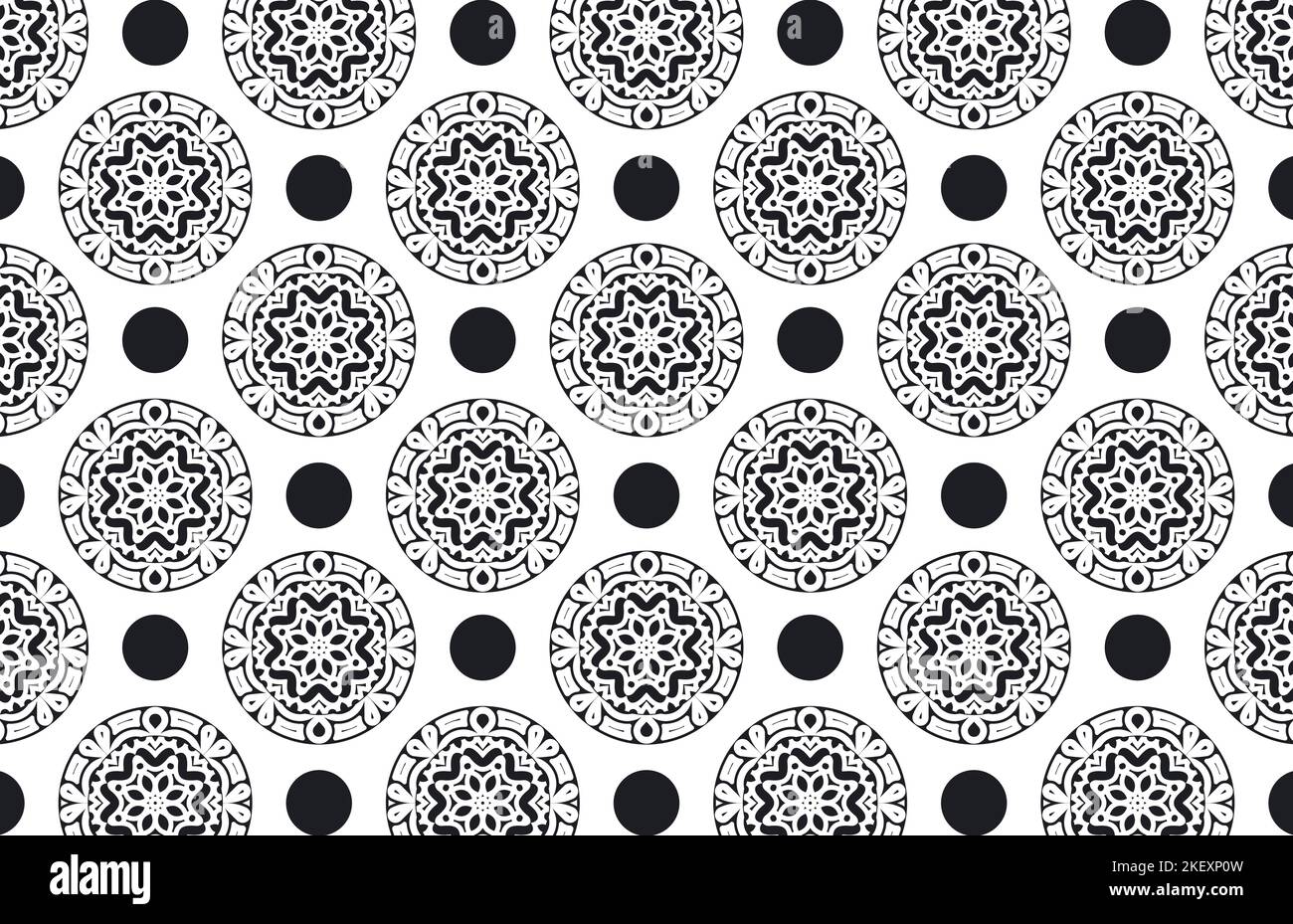 Flat mandala seamless pattern template Stock Vector Image & Art - Alamy