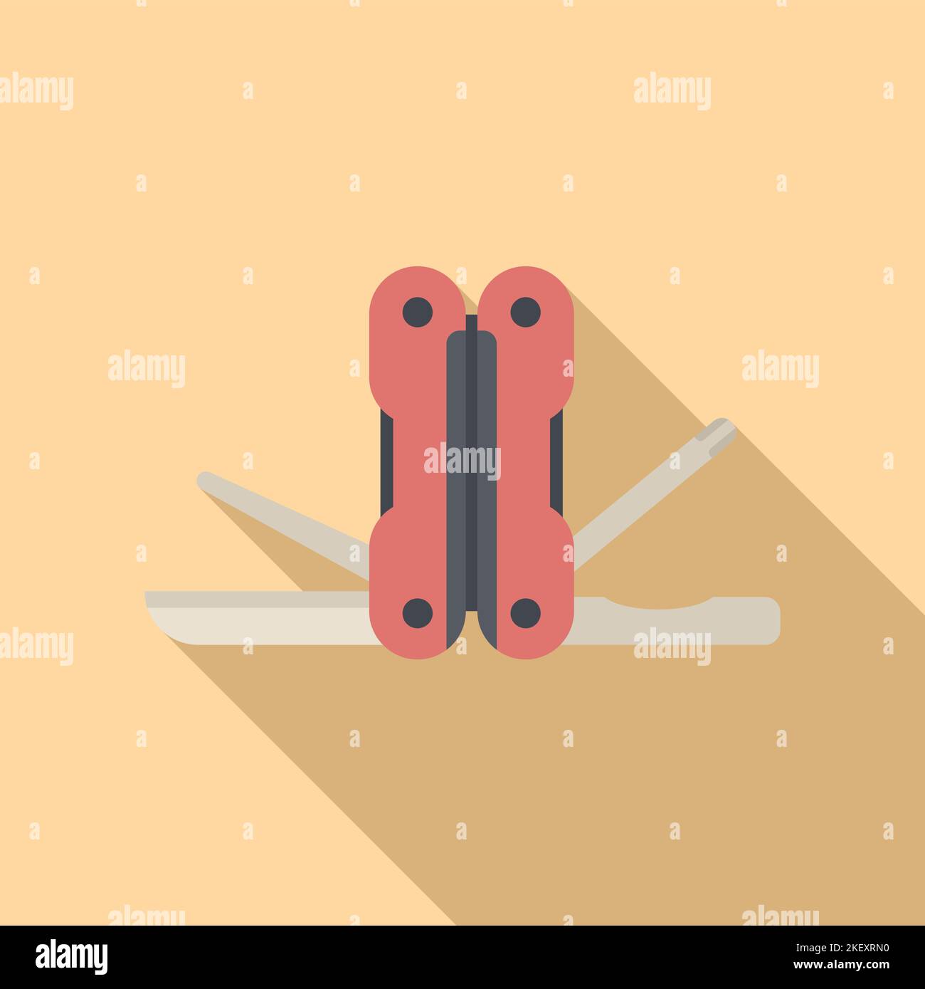 Multitool icon flat vector. Army knife. Camping kit Stock Vector Image ...