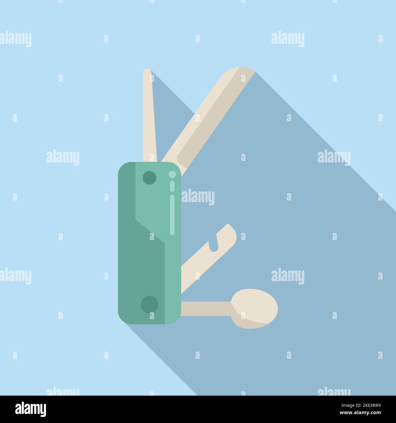 Army multitool icon flat vector. Pocket knife. Metal kit Stock Vector ...