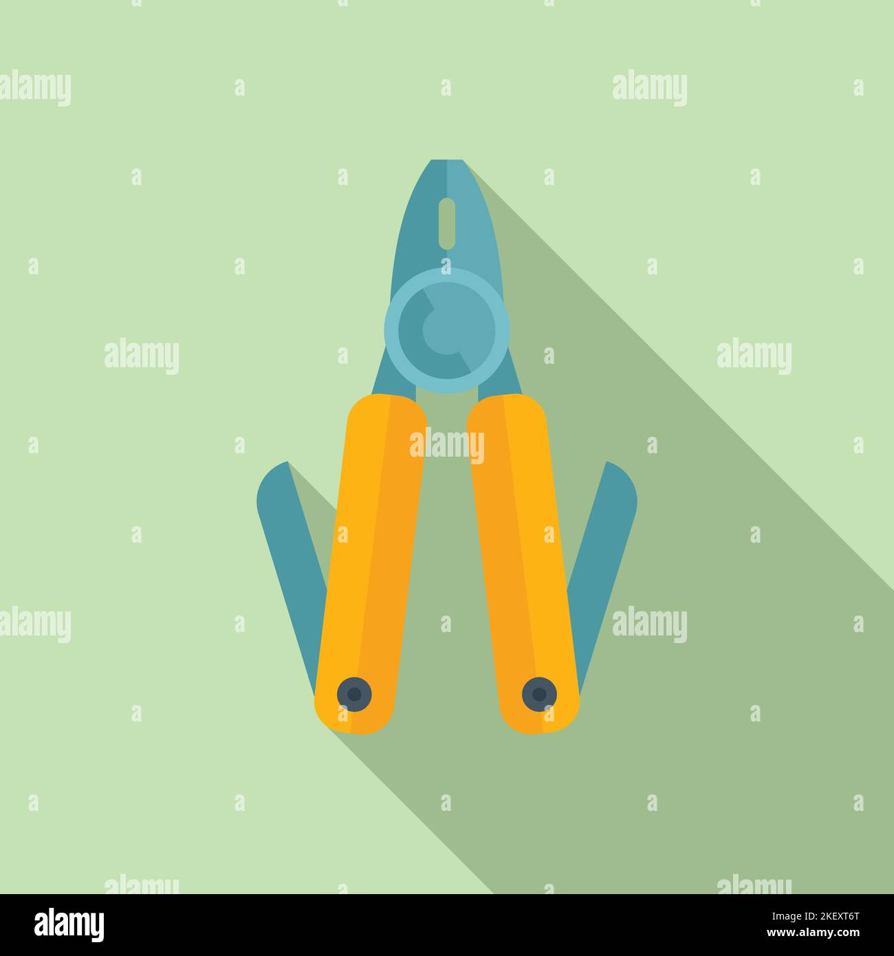 Multipurpose tool icon flat vector. Knife multitool. Army pocket Stock ...