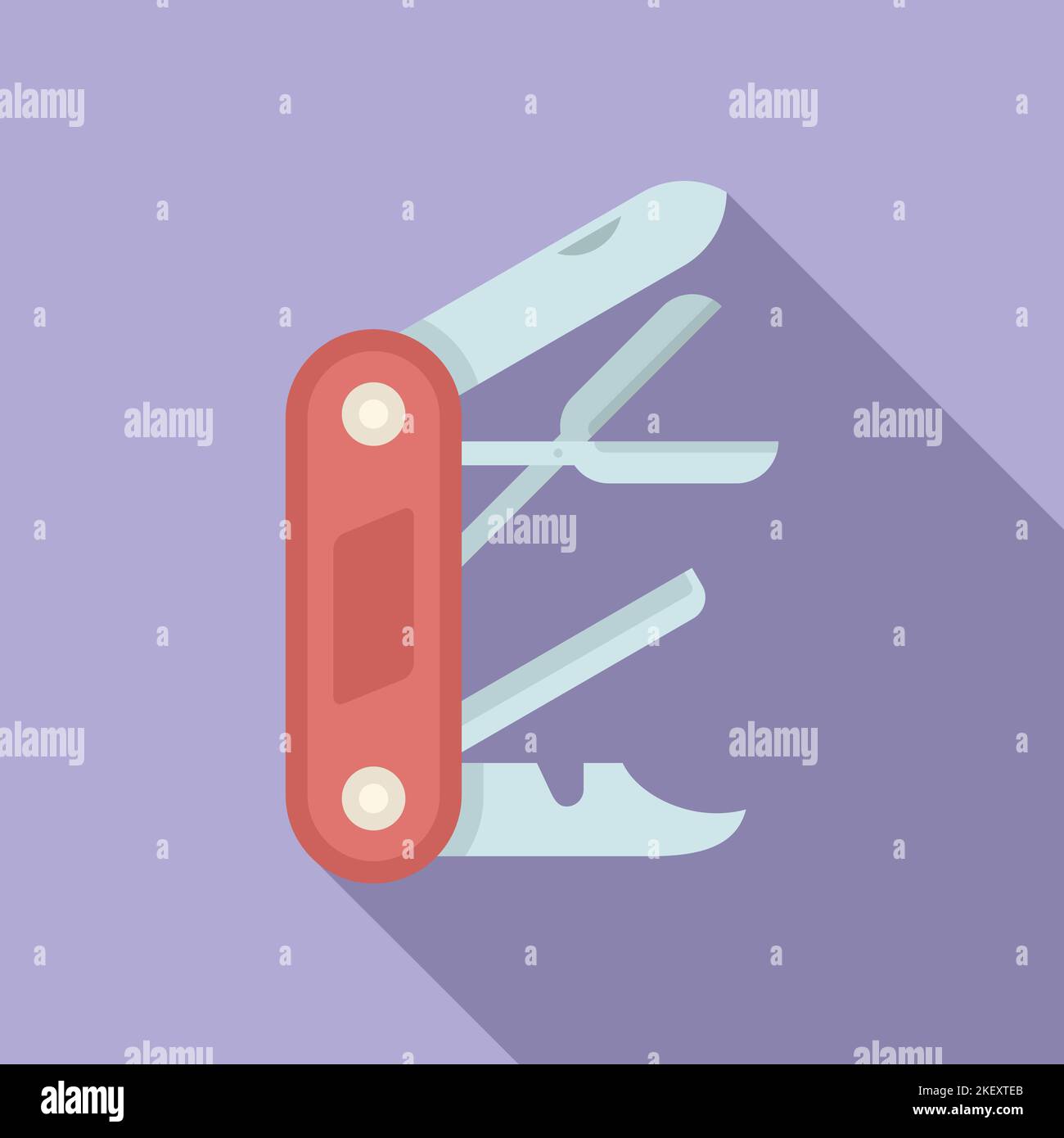 Metal knife icon flat vector. Army pocket. Camping kit Stock Vector ...