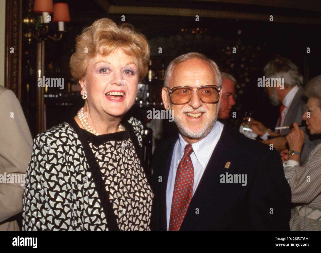 Angela Lansbury and David Wolper at a party hosted by David Wolper July ...