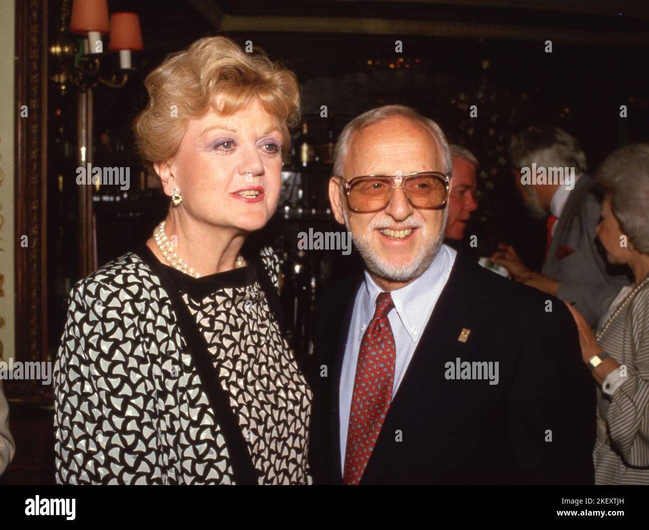 Angela Lansbury and David Wolper at a party hosted by David Wolper July ...