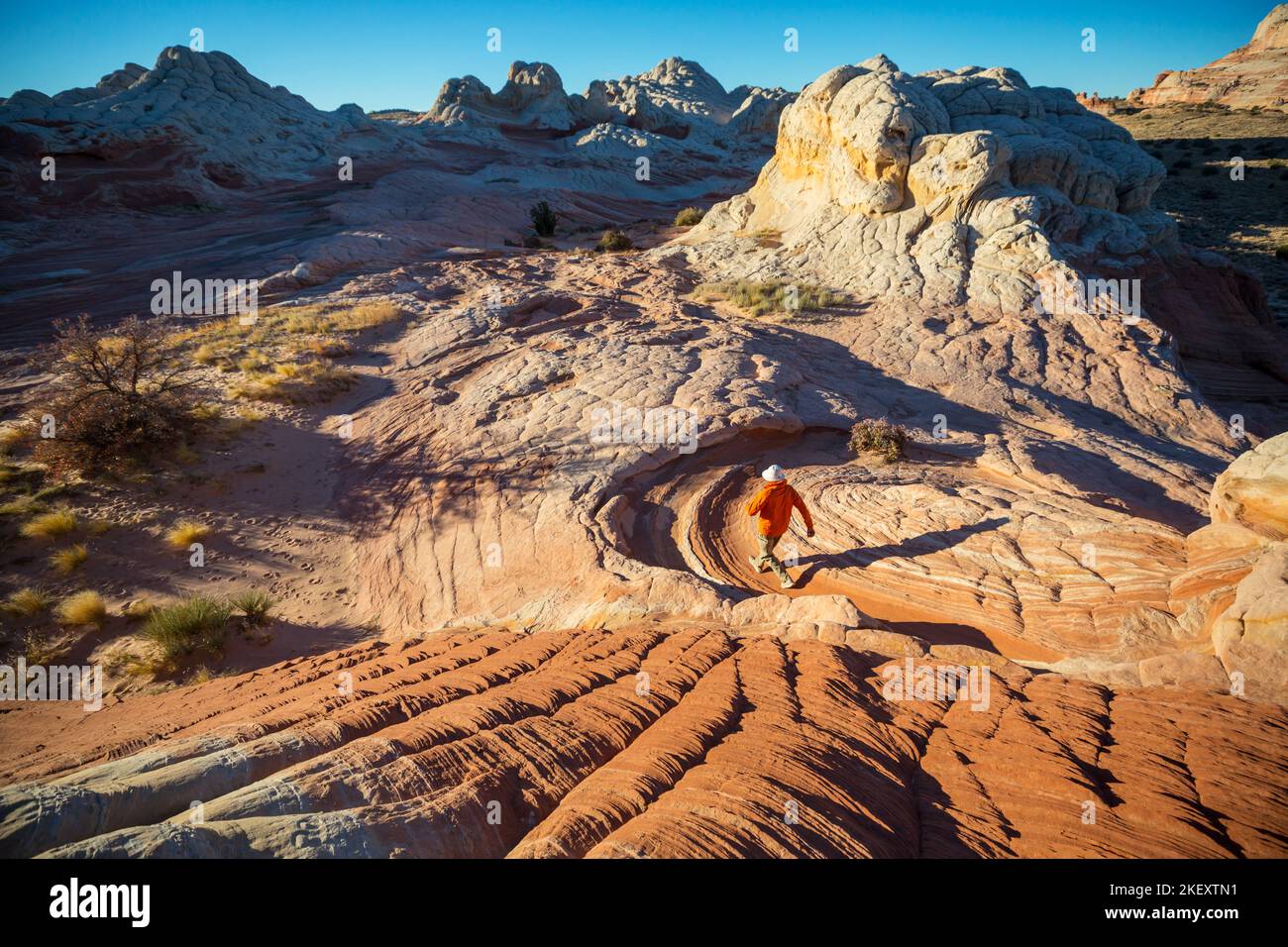 Hike in the Utah mountains. Hiking in unusual natural landscapes ...