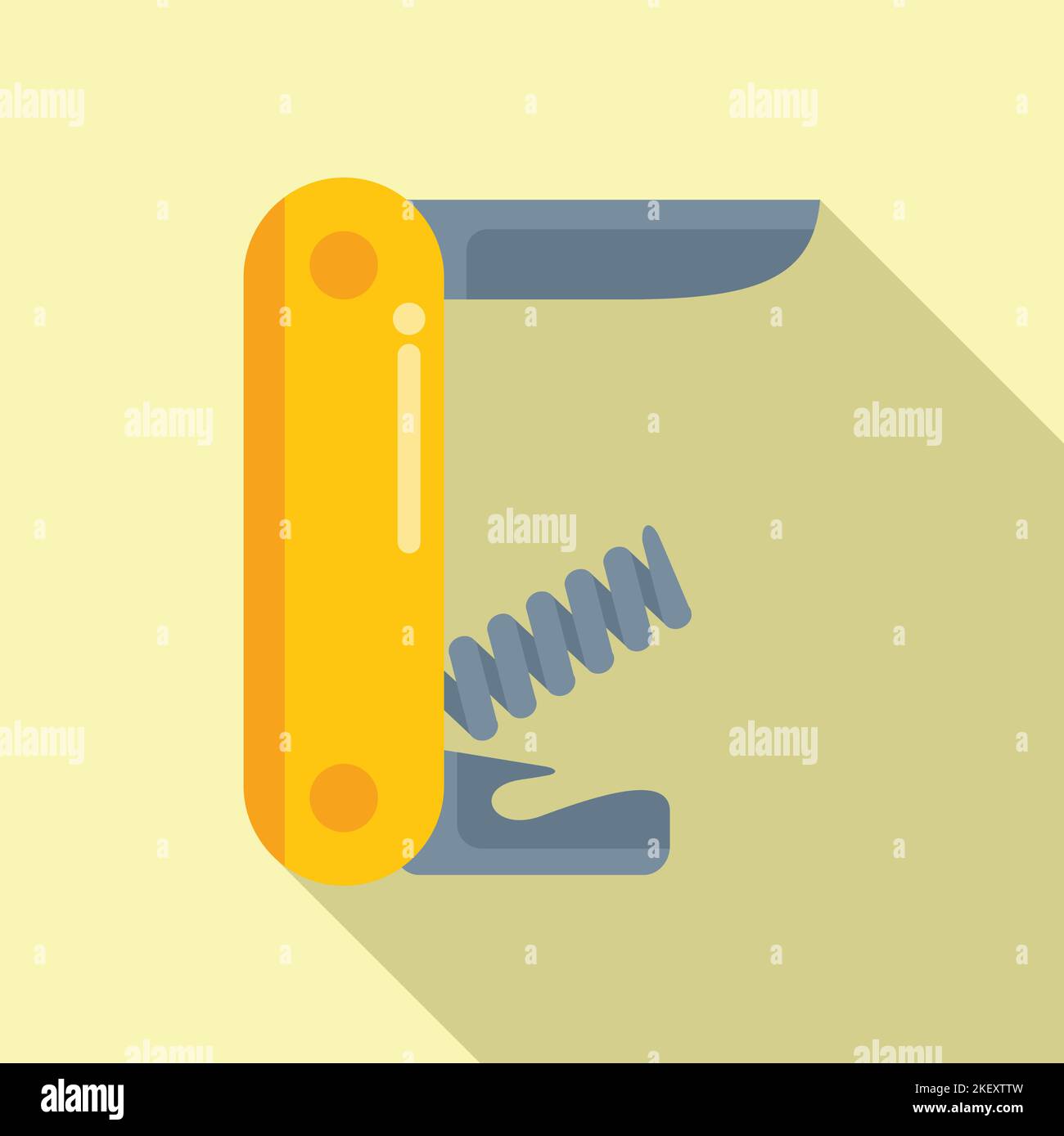 Travel multitool icon flat vector. Army pocket. Camping kit Stock ...