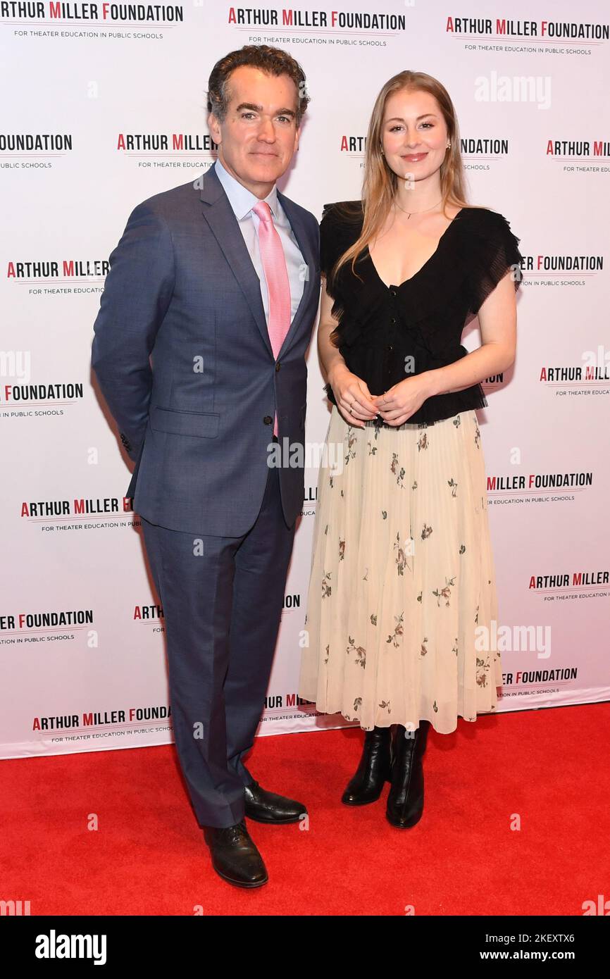 New York, NY, on November 14, 2022. Bryan d'Arcy James and Mary Kate ...