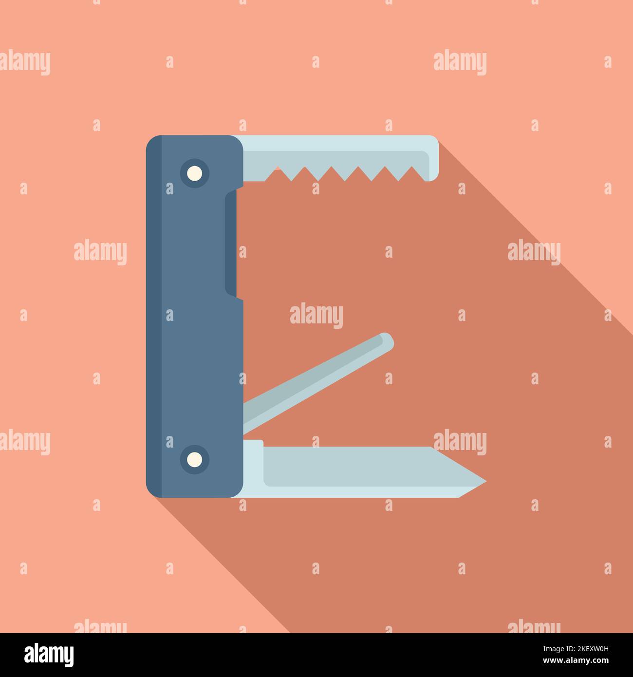 Folding multitool icon flat vector. Army knife. Camping kit Stock ...