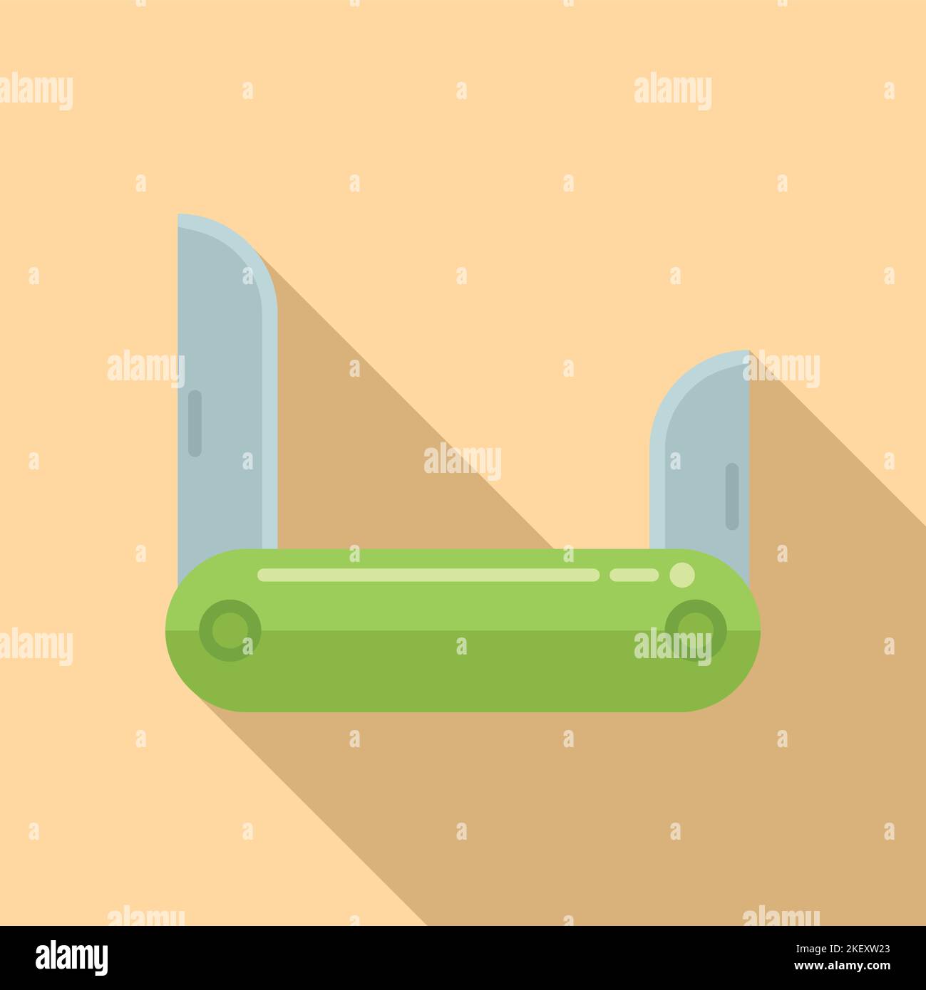 Swiss multitool icon flat vector. Pocket knife. Camping kit Stock ...