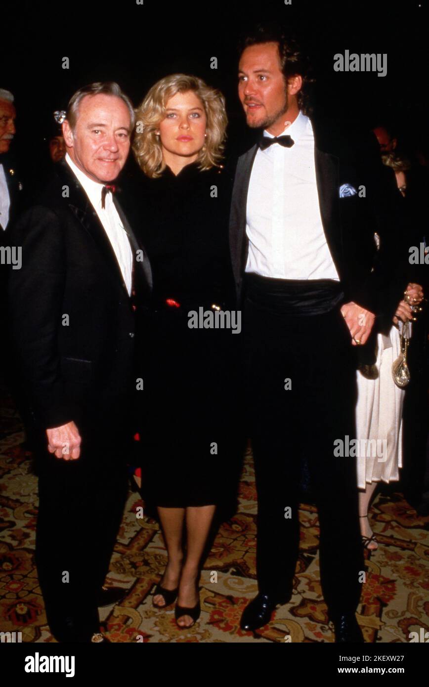 Jack Lemmon with Kate Vernon and Chris Lemmon March 1985 Credit: Ralph ...