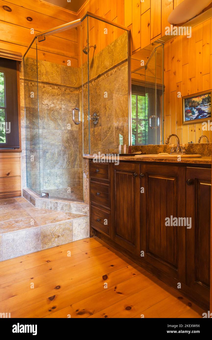 Rustic Log Home Bathroom
