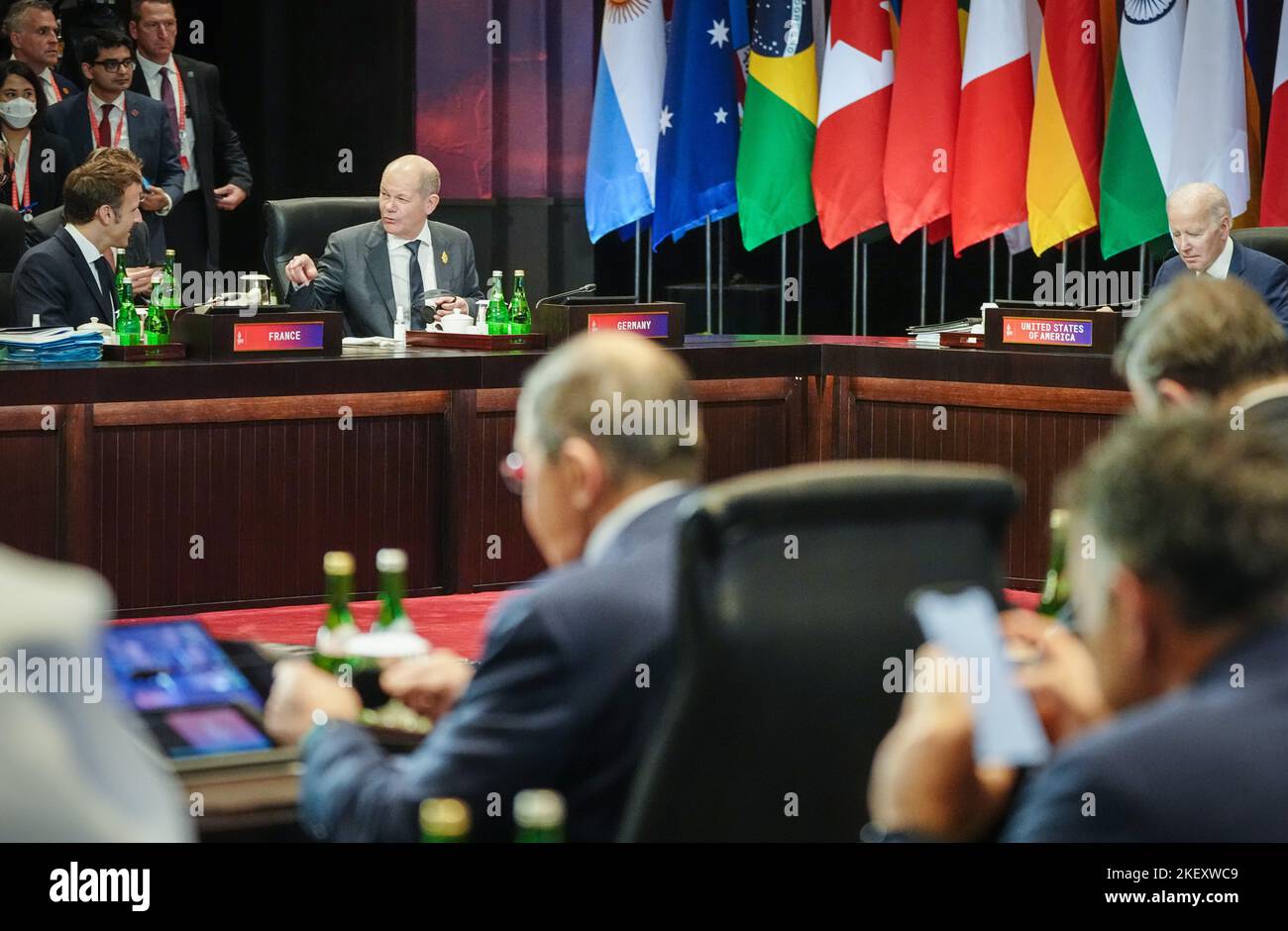 Nusa Dua, Indonesia. 15th Nov, 2022. French President Emmanuel Macron ...
