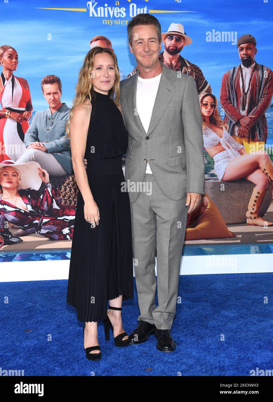 Los Angeles, CA on November 14, 2022. Ed Norton and wife Shauna ...