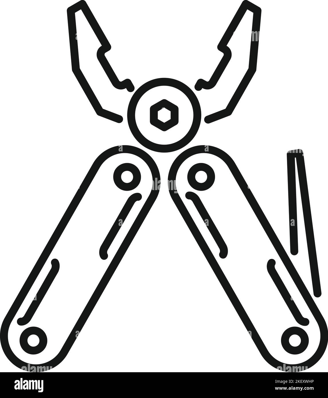 Multi tool icon outline vector. Knife kit. Metal blade Stock Vector ...
