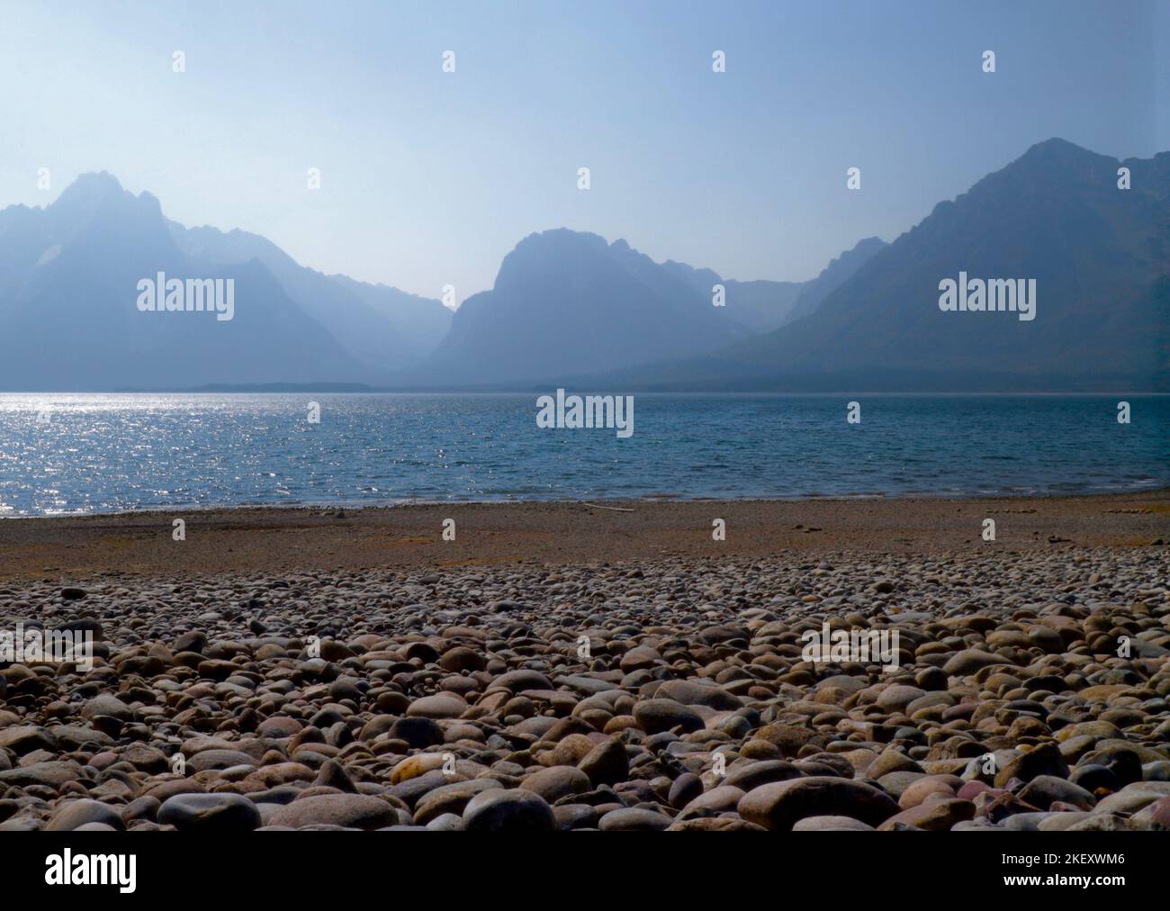 Jackson Lake's northern shore Stock Photo - Alamy