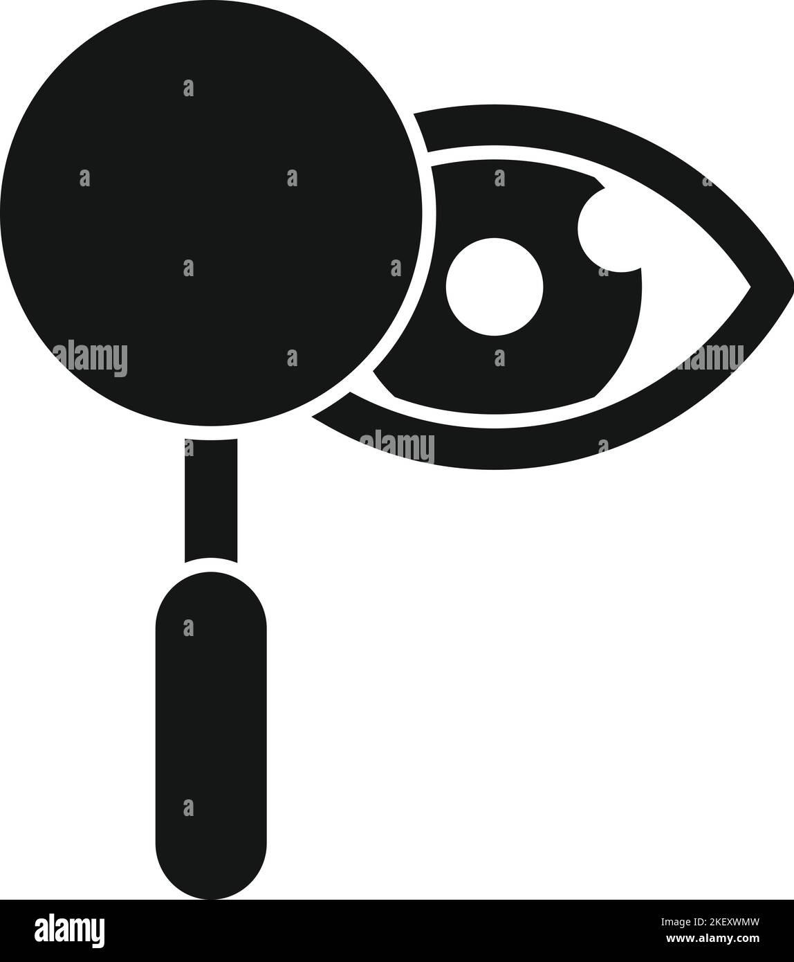 Eyesight check black icon Cut Out Stock Images & Pictures - Alamy