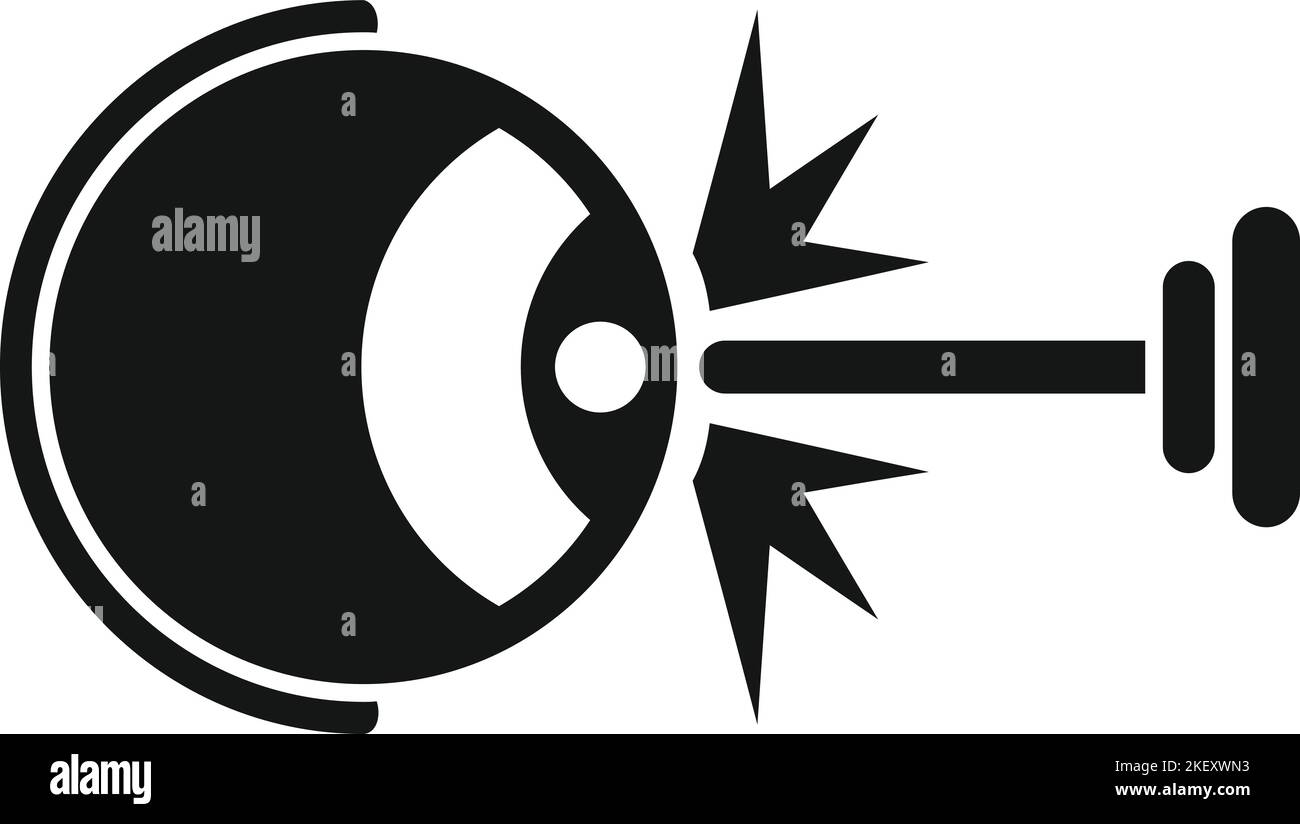 Eye laser icon simple vector. Test clinic. Visual exam Stock Vector ...