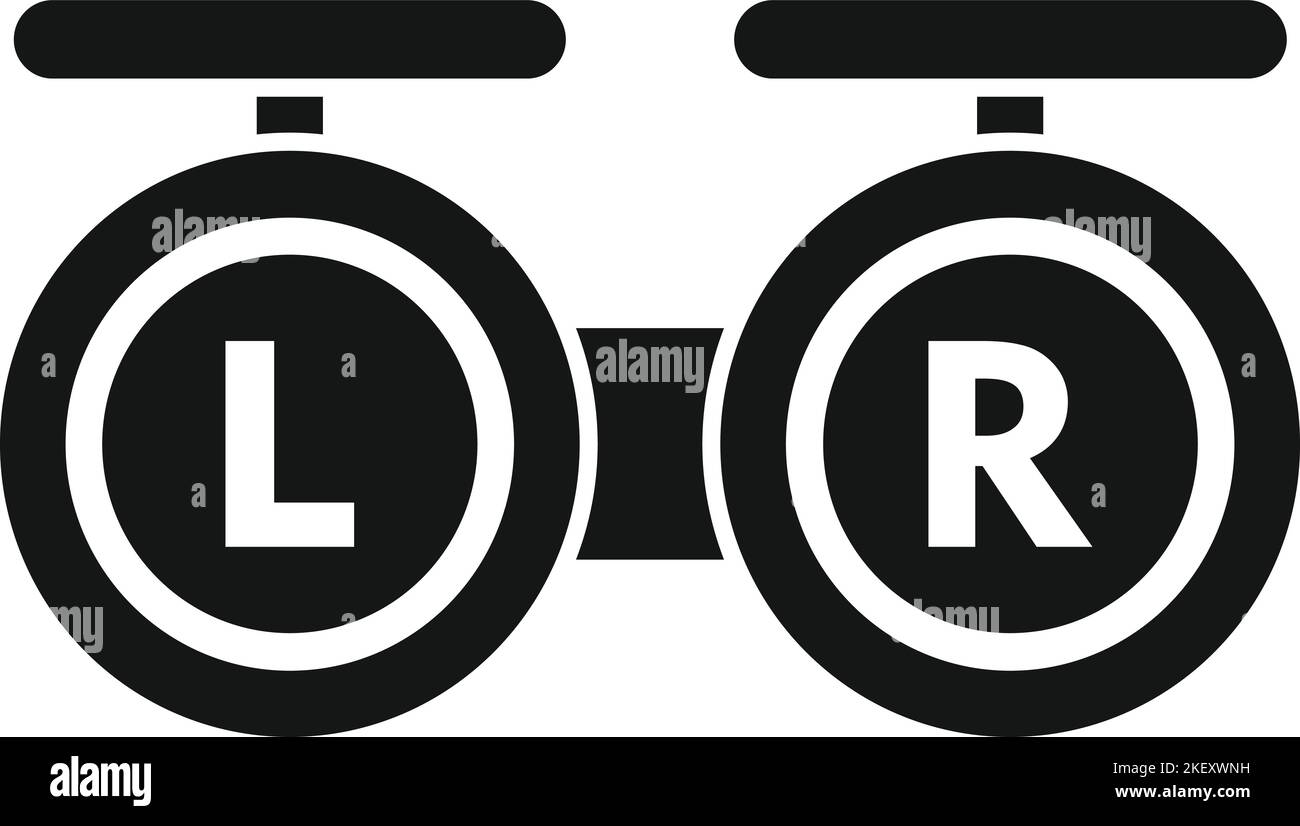 Eye lens case icon simple vector. Visual exam. Check equipment Stock ...