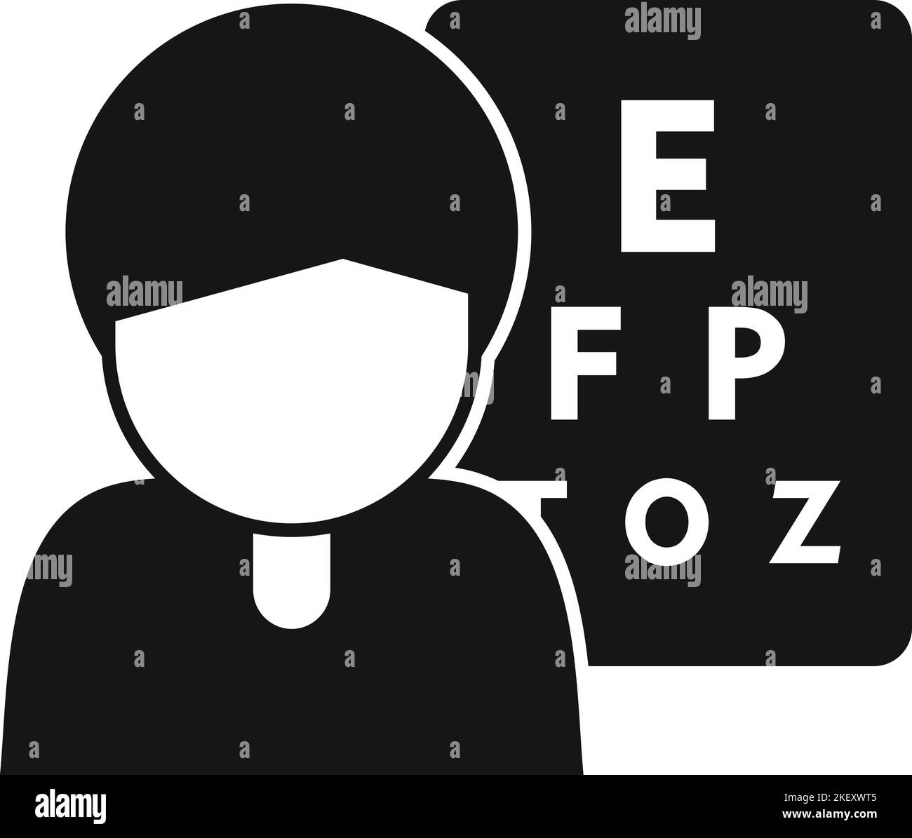 Eye banner icon simple vector. Test glasses. Visual exam Stock Vector ...