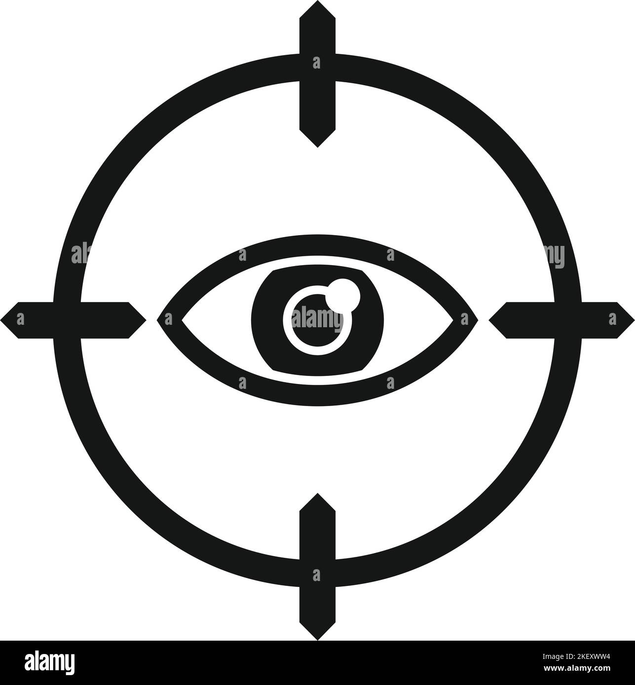 Eyesight check icon simple Stock Vector Images - Alamy