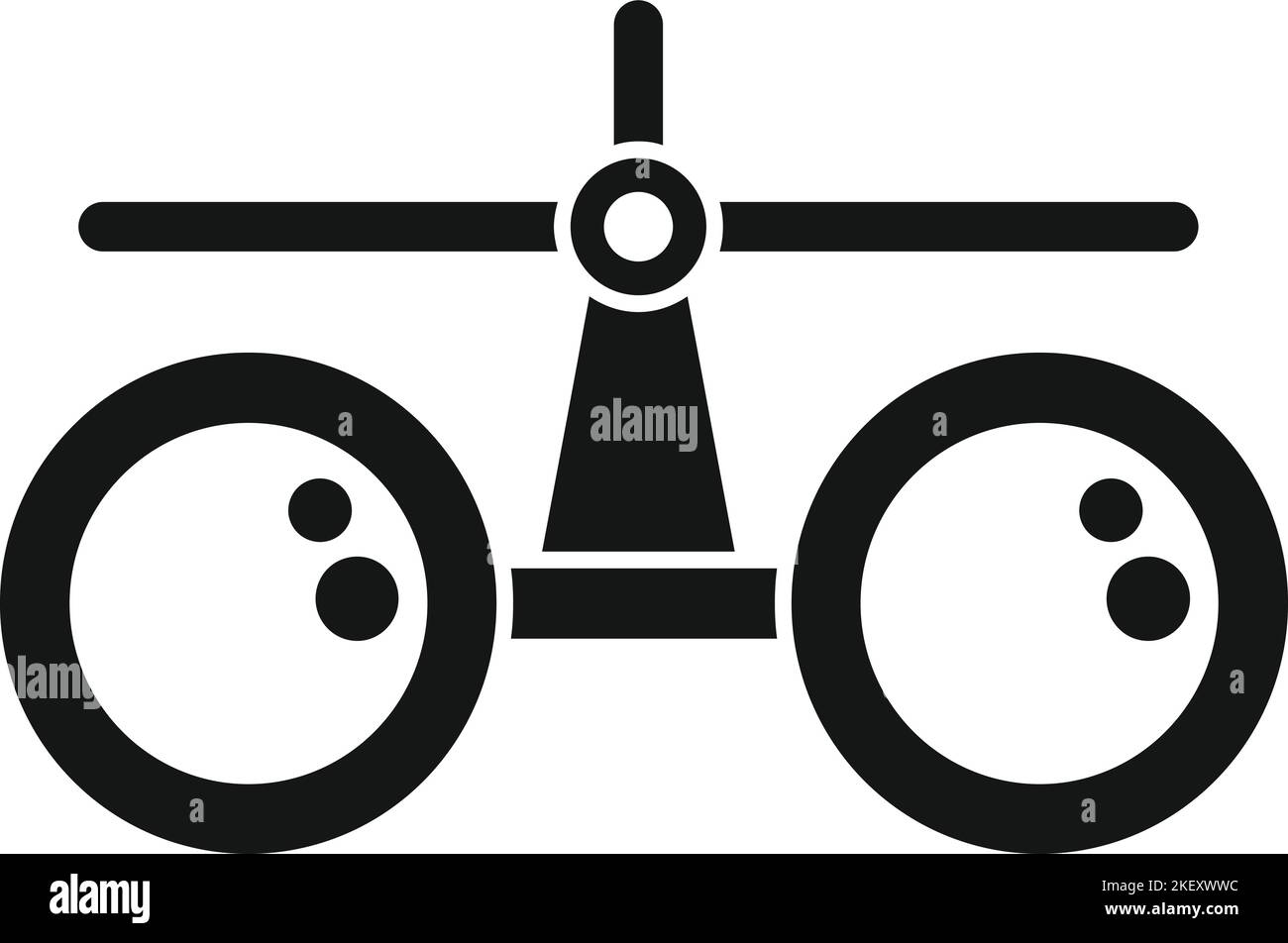 Visual exam icon simple vector. Glasses vision. Clinic doctor Stock ...