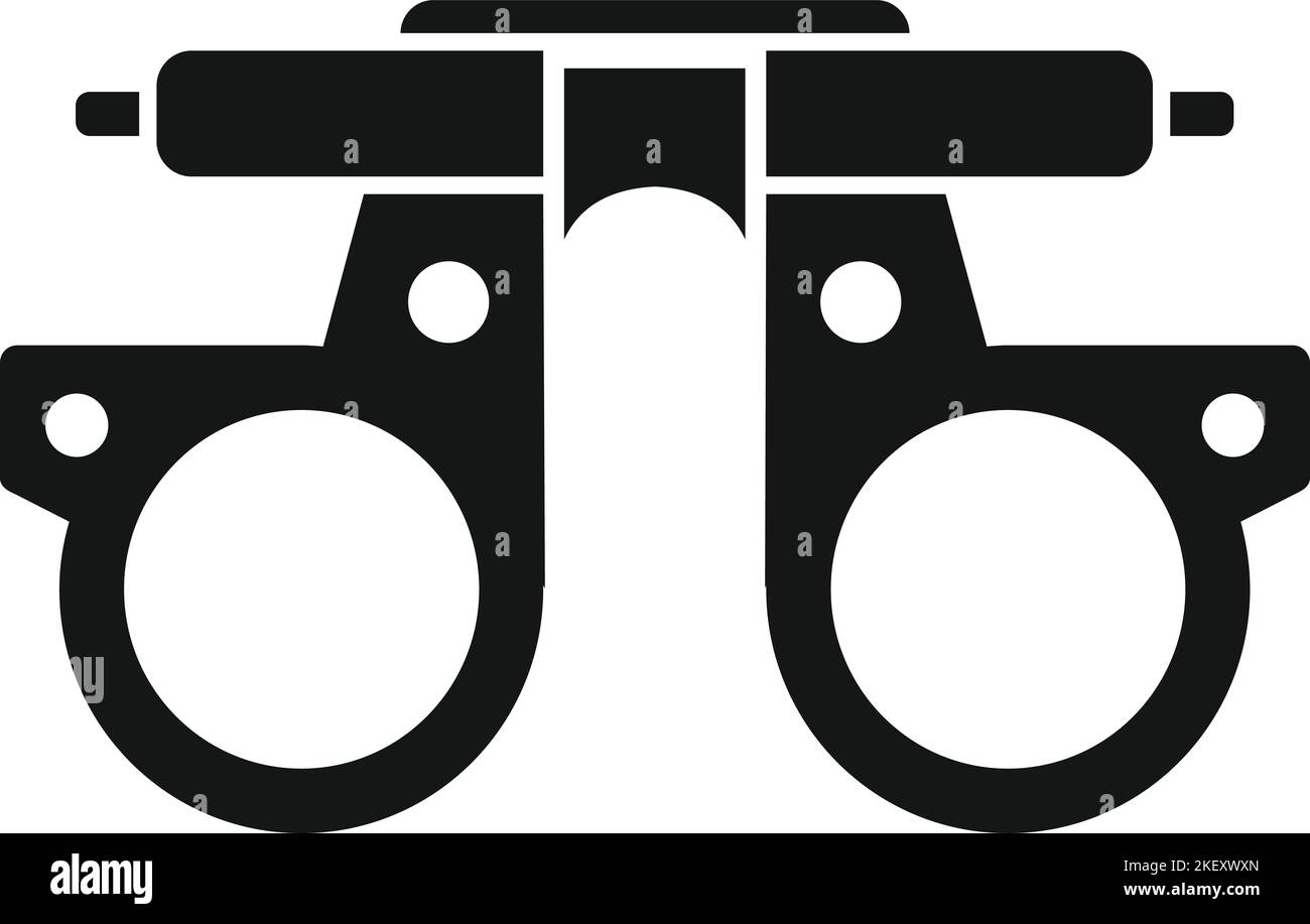 Optometry vision icon simple vector. Eye test. Visual exam Stock Vector ...