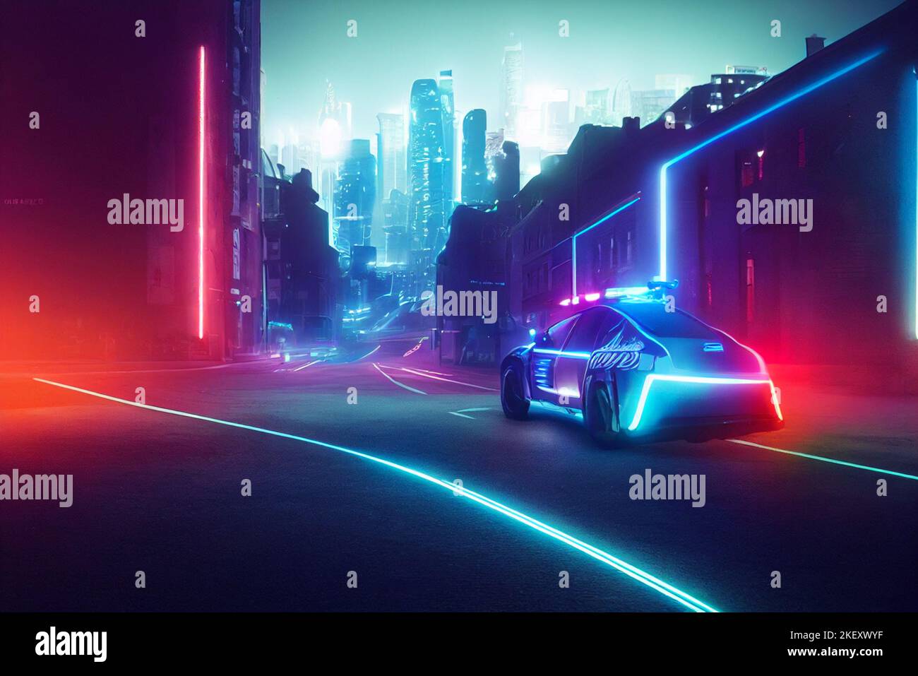 Neon lighting illustration of brightly glowing, electrified glass tubes ...