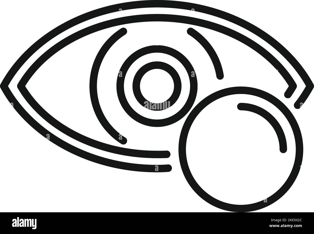 Vision eye icon outline vector. Optical doctor. Check eye Stock Vector ...