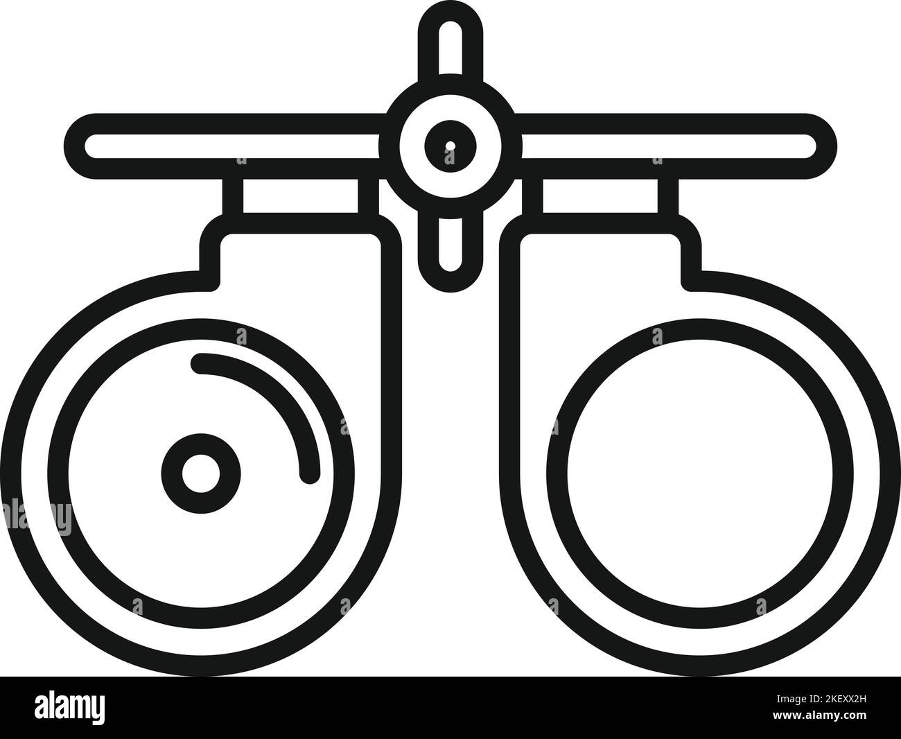 Eye test icon outline vector. Optical clinic. Visual exam Stock Vector ...