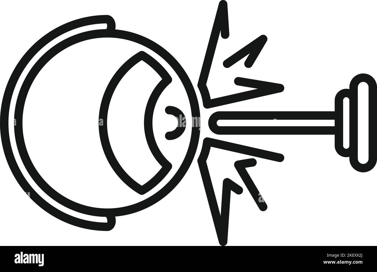 Eye laser icon outline vector. Test clinic. Visual exam Stock Vector ...