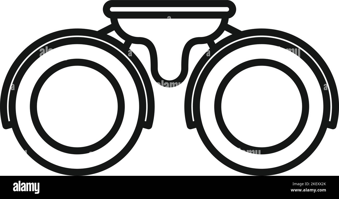 Check eye icon outline vector. Test eyesight. Clinic optical Stock ...