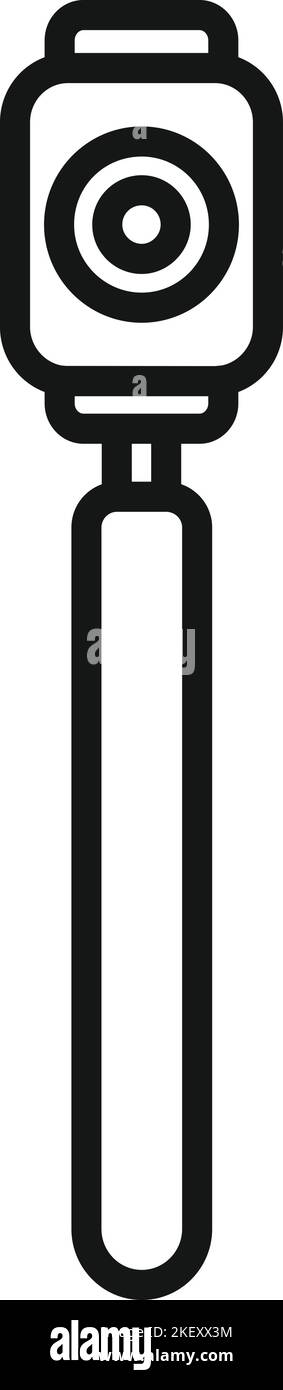 Eye check stick icon outline vector. Visual exam. Vision ocular Stock ...