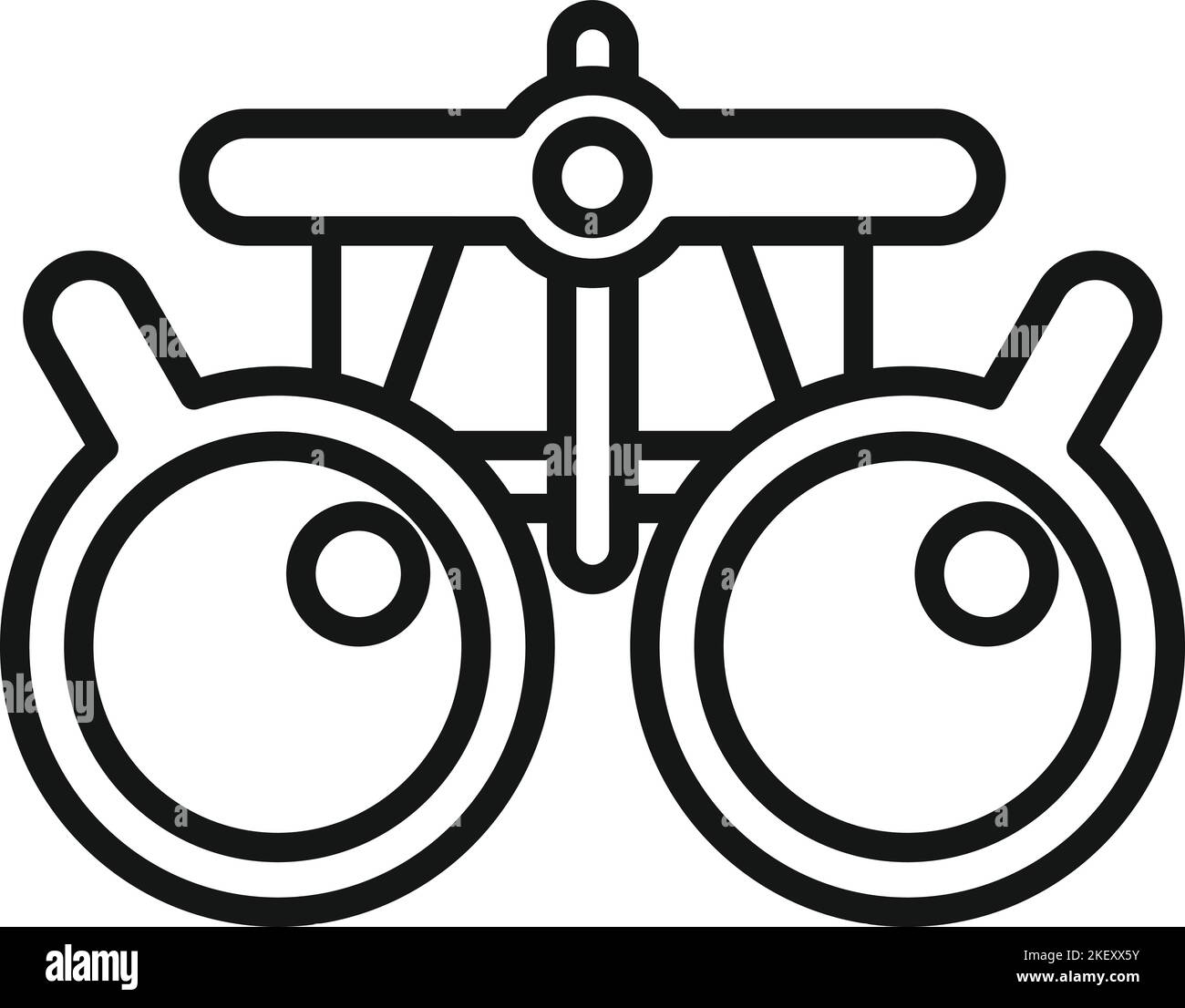 Eye equipment icon outline vector. Test eyesight. Eye health Stock ...