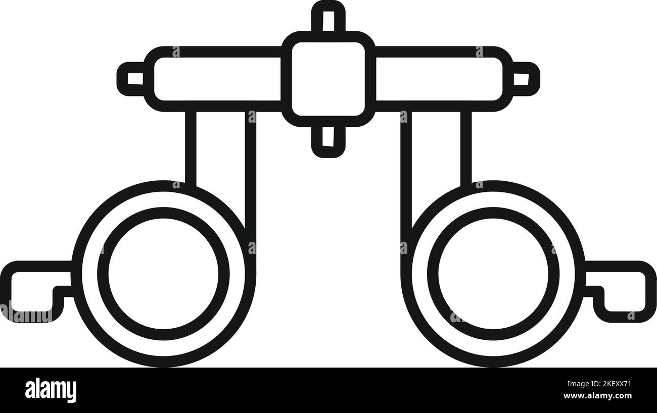 Exam device icon outline vector. Eye test. Optical clinic Stock Vector ...