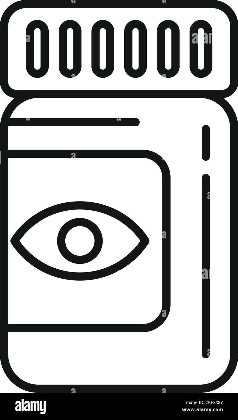 Lens eye icon outline vector. Test doctor. Machine medical Stock Vector ...