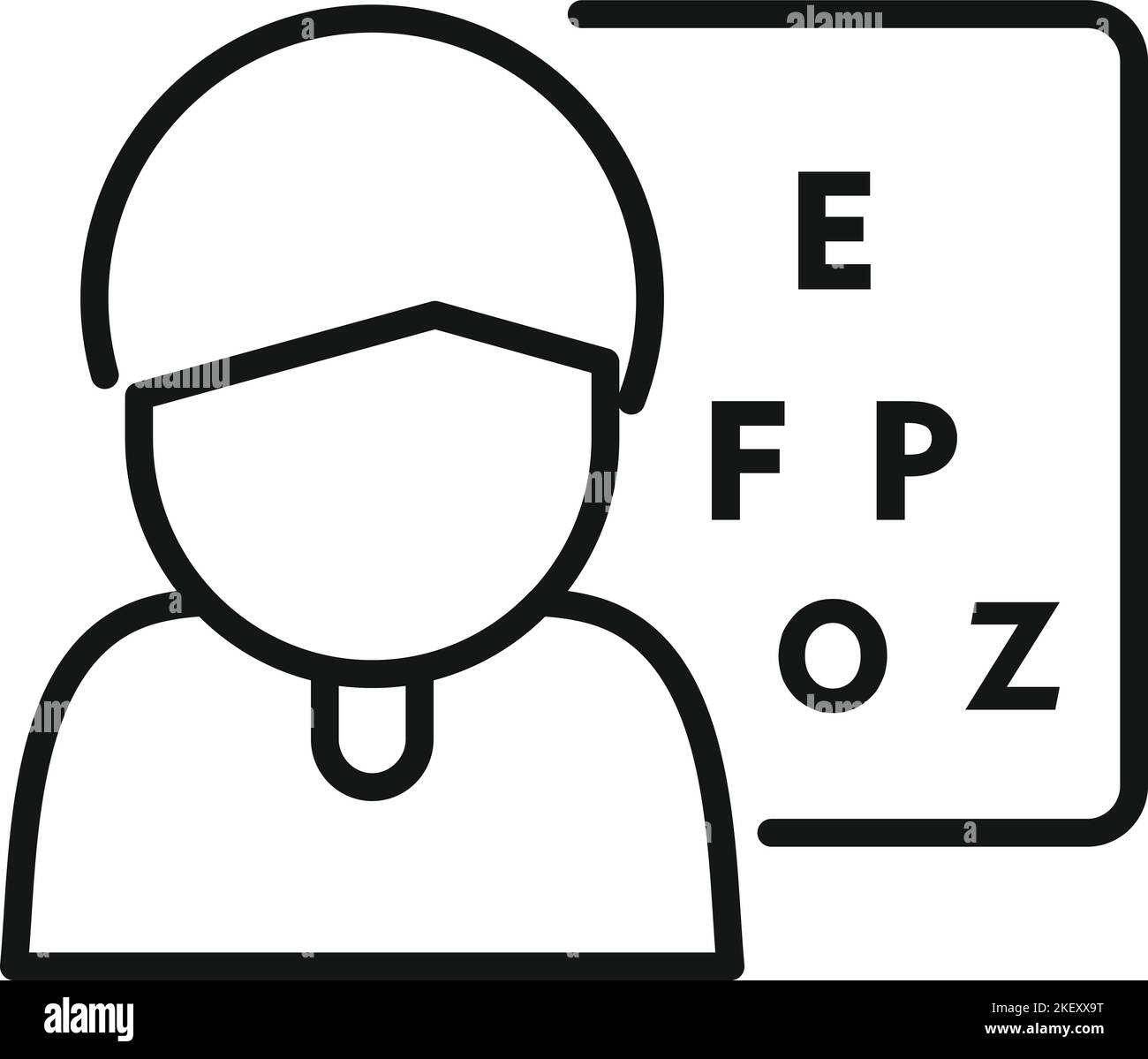 Eye banner icon outline vector. Test glasses. Visual exam Stock Vector ...