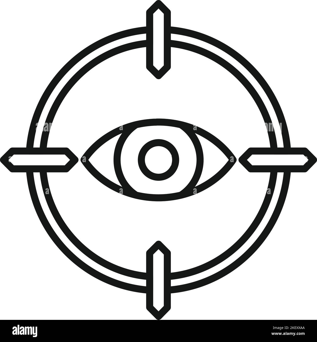 Eyesight icon outline vector. Visual care. Exam lens Stock Vector Image ...