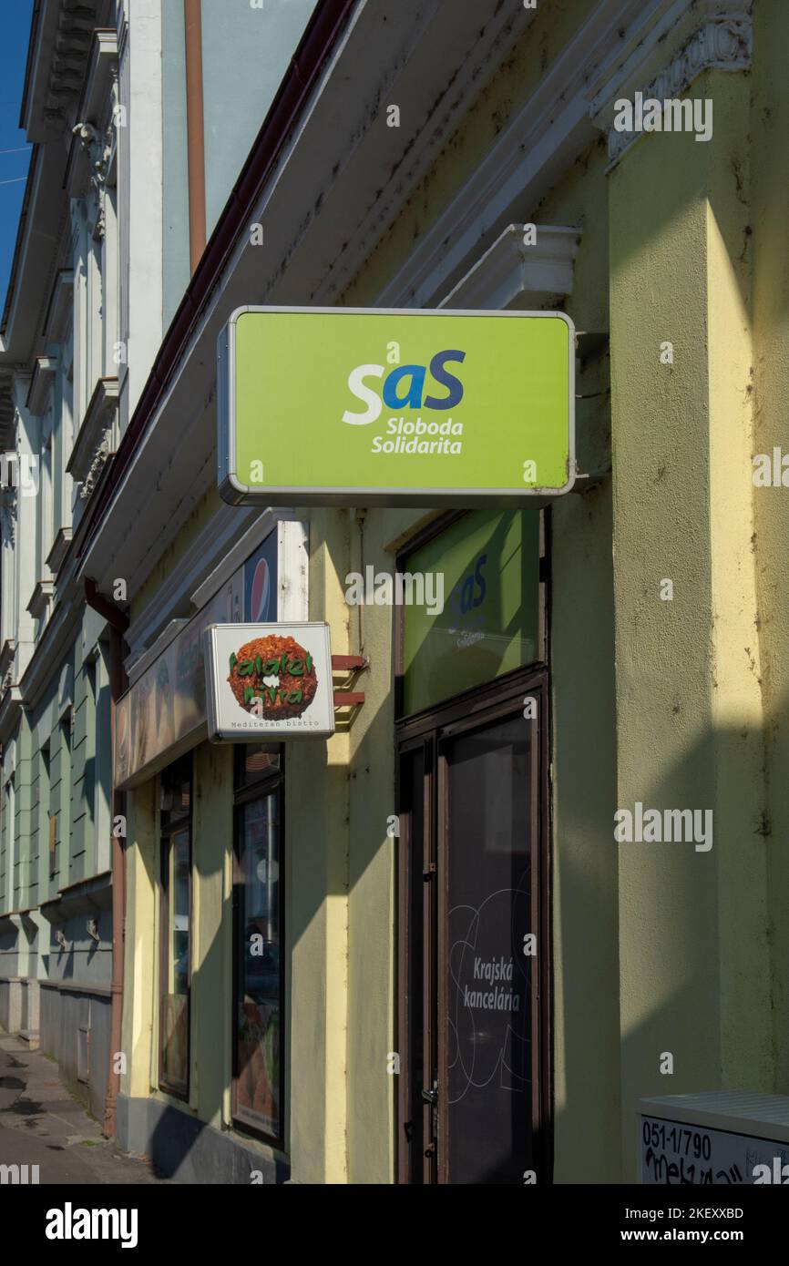 Nitra, Slovakia - November, 13, 2022 : SaS sign. Freedom and Solidarity ...
