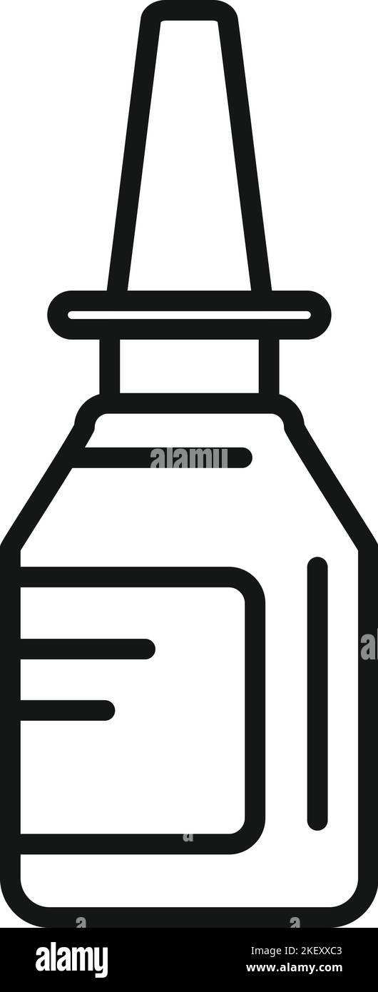 Eye dropper bottle icon outline vector. Clinic test. Healthy eye Stock ...