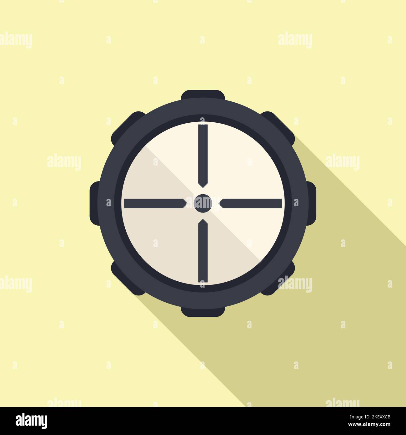 Telescopic cross icon flat vector. Rifle scope. Sight target Stock ...