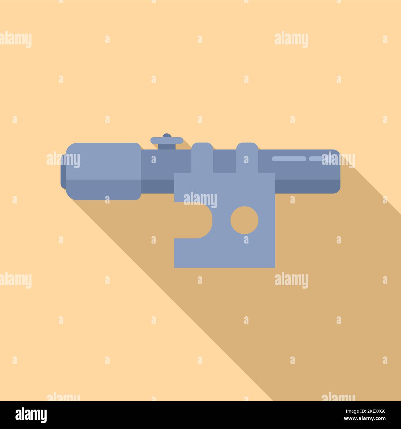 Sniper telescopic sight icon flat vector. Rifle gun. Scope target Stock ...
