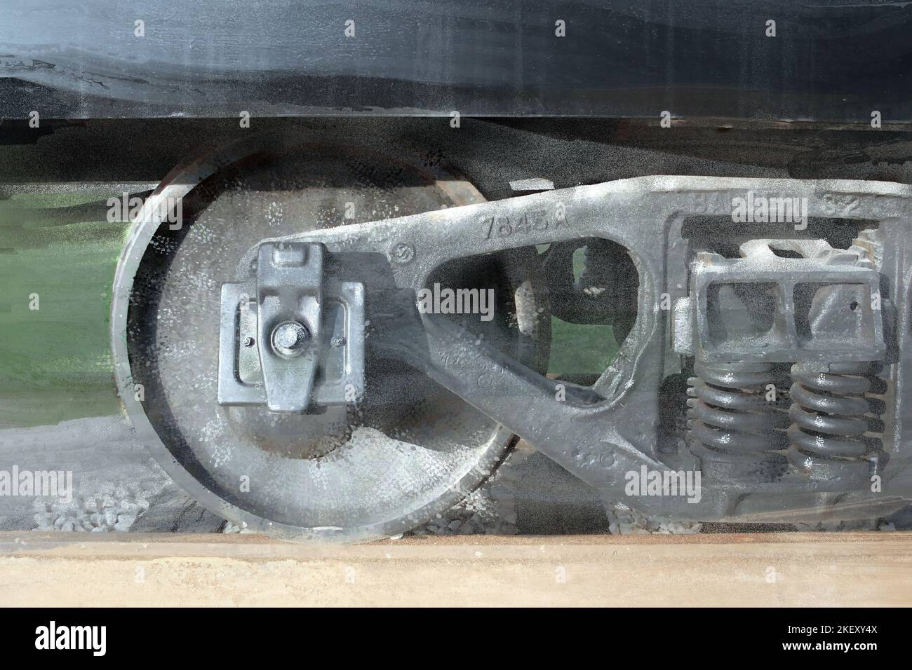 Railroad passenger car wheels hi-res stock photography and images - Alamy